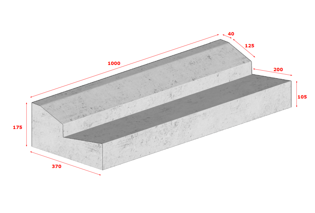 Figure CK1 (Combi Kerb) - Mobicast Bricks | Blocks | Pavers | Kerbs